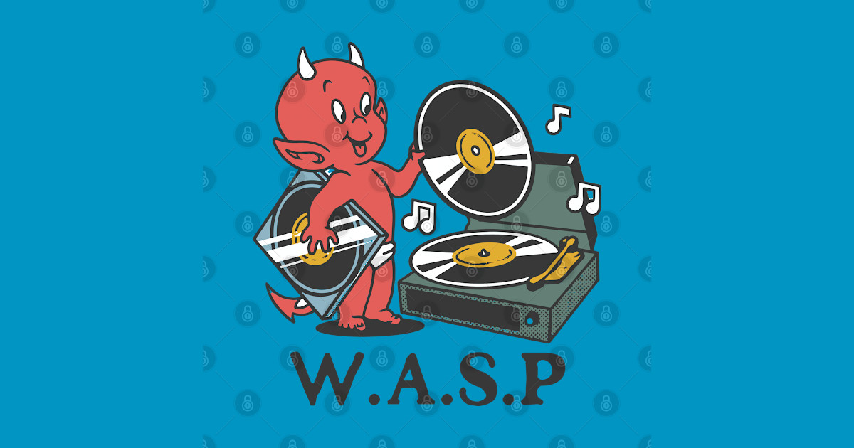 wasp devil record - Wasp - T-Shirt | TeePublic