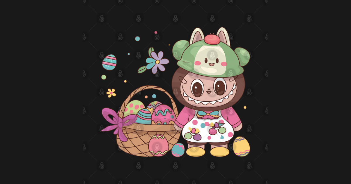 Labubu Easter Coquette Bow Cute Doll For Kids Girls - Labubu Easter - T ...