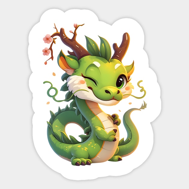 Mythical Chibi Dragon - Chibi Dragon - Sticker | TeePublic