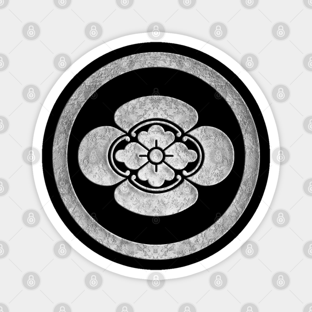 Maruni Mokko Kamon in Silver Foil - Samurai Kamon - Magnet | TeePublic
