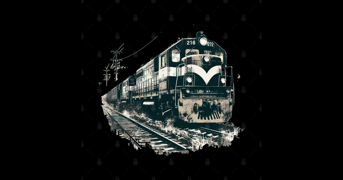 Diesel locomotive - Diesel Locomotive - Sticker | TeePublic