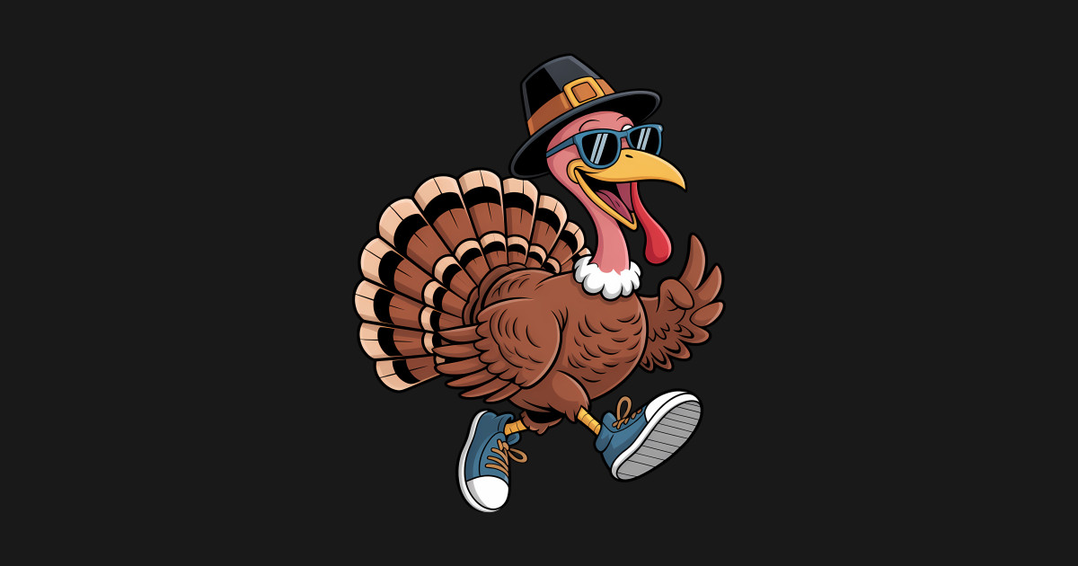 Running Turkey- Turkey Trot Running Thanksgiving - Thanksgiving - T ...