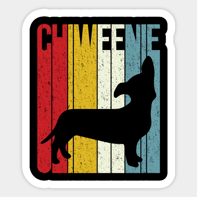'Chiweenie Silhouette' Cute Chiweenie Dog - Dog - Sticker | TeePublic