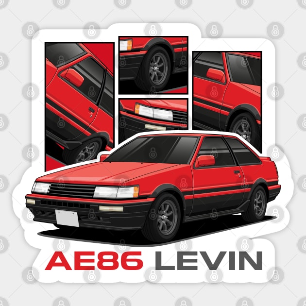 Toyota AE86 Levin - Ae86 Levin - Sticker | TeePublic