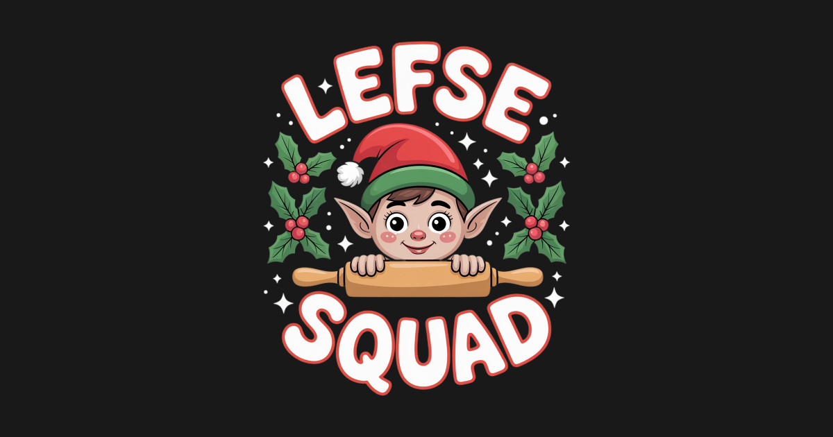 Lefse Rolling Team Nisse Tomte Norway Matching Christmas - Christmas ...