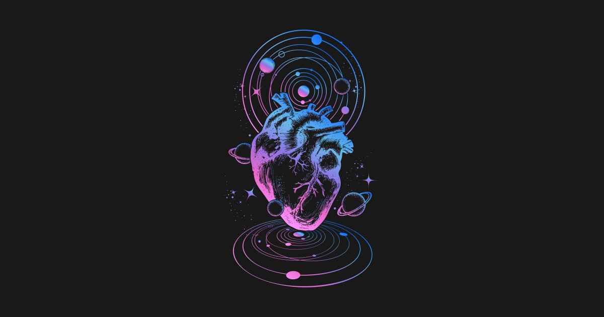 Cosmic Heart - Solar System - Heart - T-Shirt | TeePublic