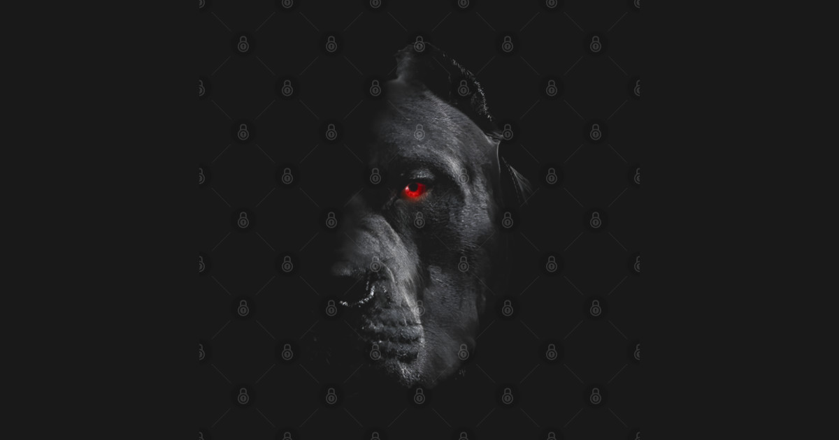 Dark Cane Corso - Red Eye Shadow Guardian Dog - Cane Corso - T-Shirt ...