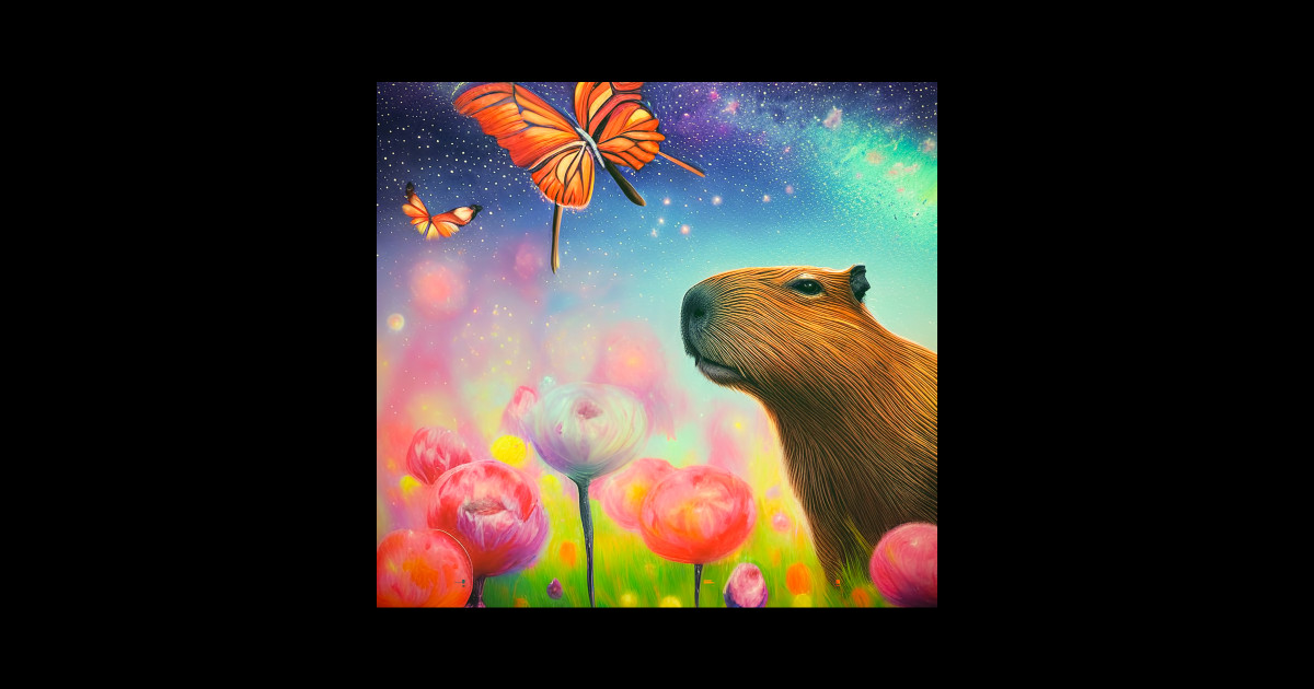 capybara colorful - Capybara - Posters and Art Prints | TeePublic