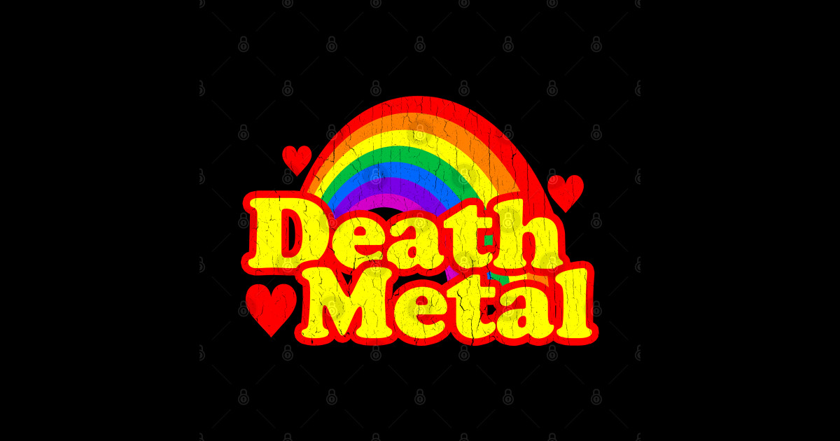 Funny Death Metal Rainbow (vintage distressed look) - Death Metal ...