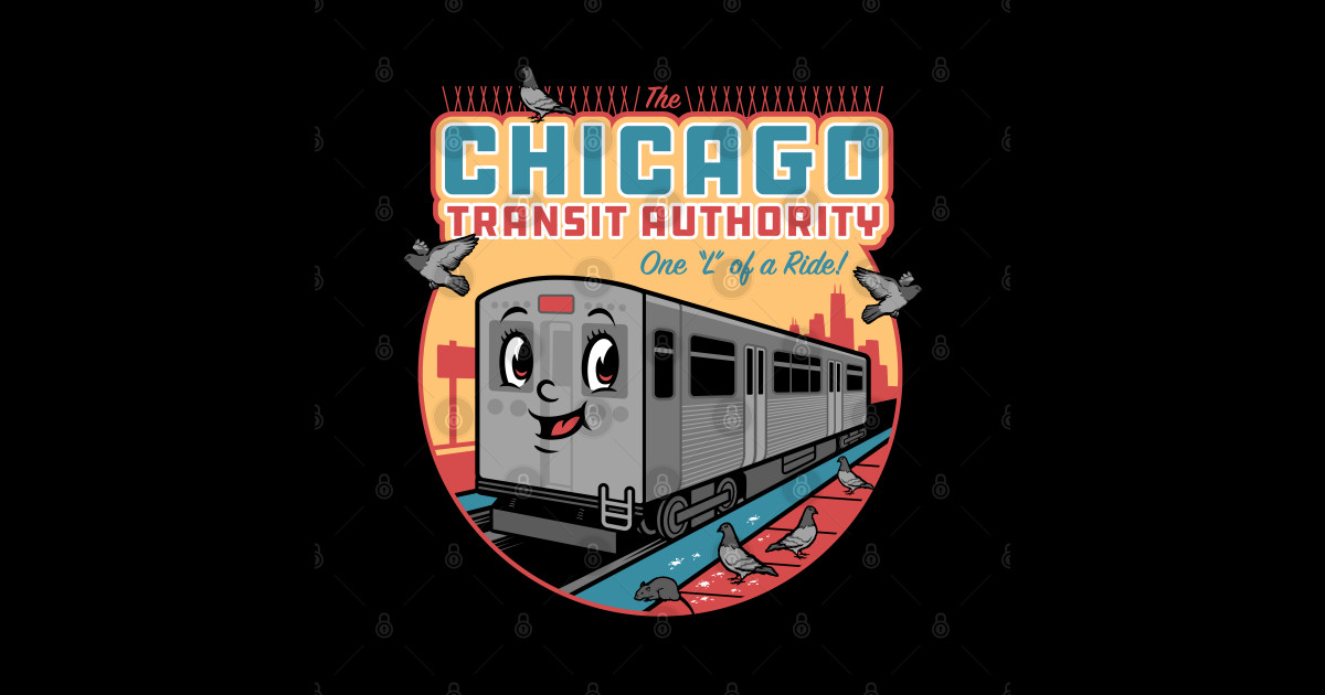 CTA: One "El" Of A Ride - Public Transit - Sticker | TeePublic