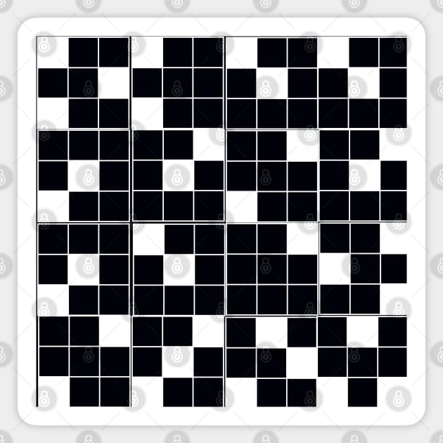BLACK AND WHITE CHECK CHECKERBOARD PATTERN - Check - Sticker | TeePublic