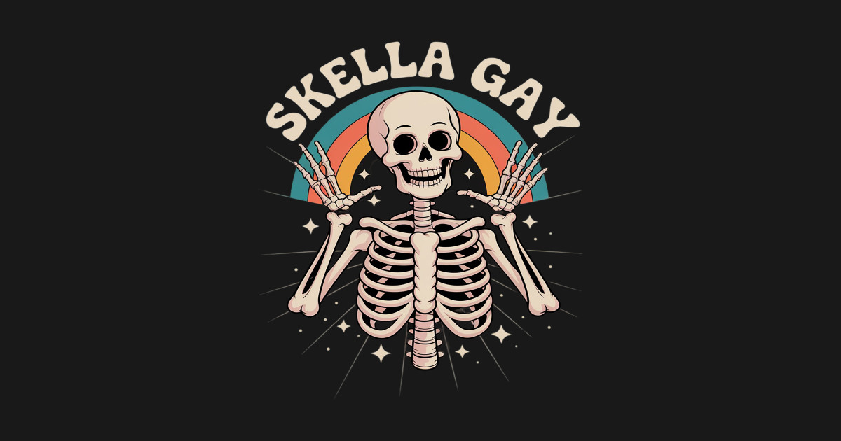 Skeleton Skella Gay Rainbow - Lgbt Pride Month - T-Shirt | TeePublic