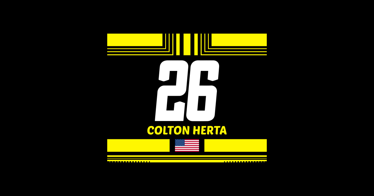 Colton Herta yellow #26 2024 Indycar art design - Colton Herta ...