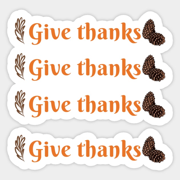 Give Thanks sticker pack 4 pieces - Ravenrarities - Sticker | TeePublic