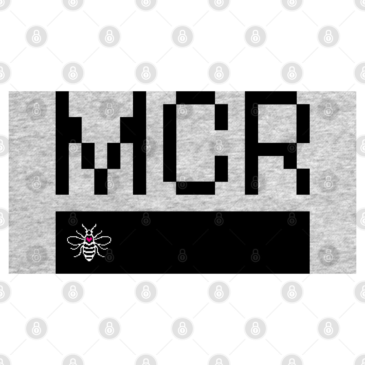 Black Love MCR Manchester Worker Bee Digital Pixel - Manchester Bee - T ...