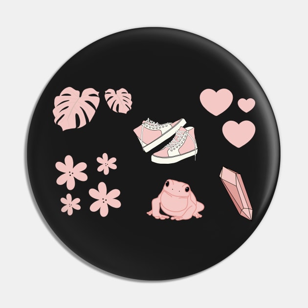 Cute Aesthetic Sticker Pack - Pastel Blush Pink - Pack - Pin | TeePublic