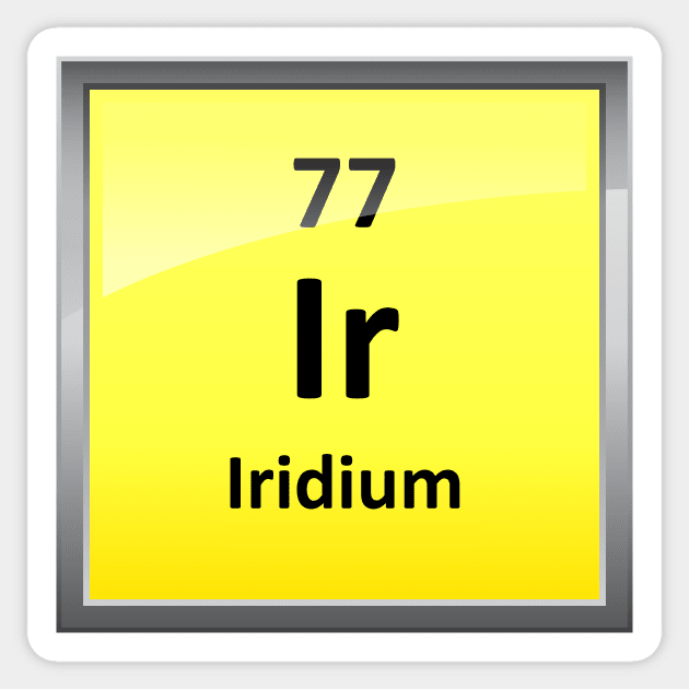 Iridium Periodic Table Element Symbol - Iridium - Sticker | TeePublic