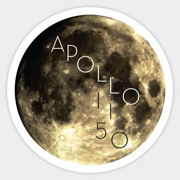 Apollo 11 50th Anniversary Moon Photo - Apollo 11 - Sticker | TeePublic