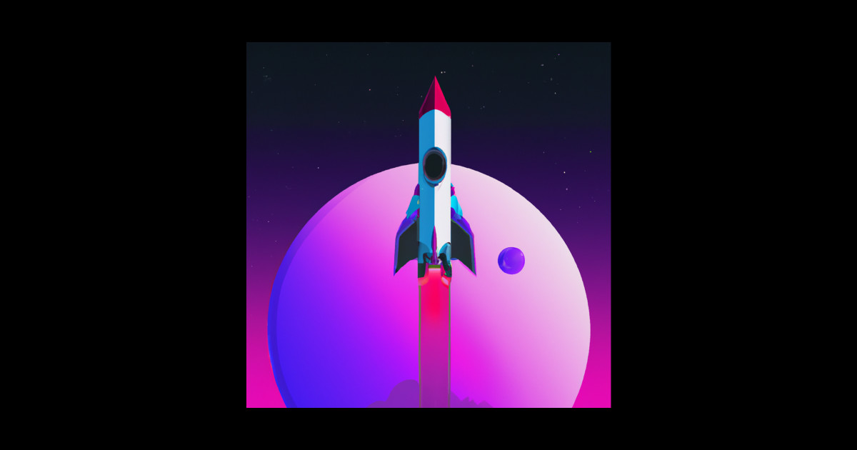 Blast Off! - Rocketship - Sticker | TeePublic