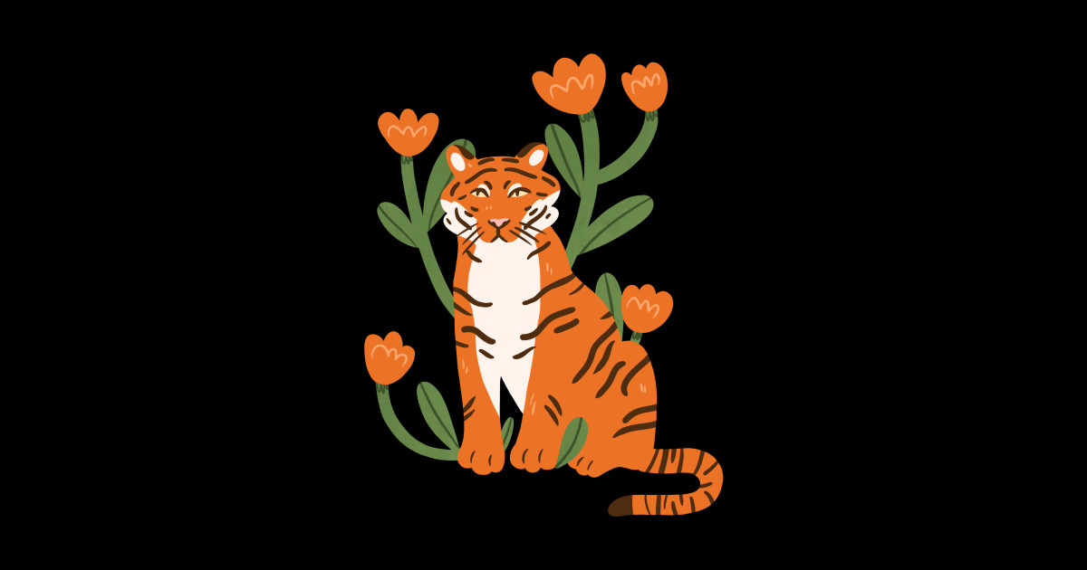 Grumpy Tiger - Tiger - Sticker | TeePublic