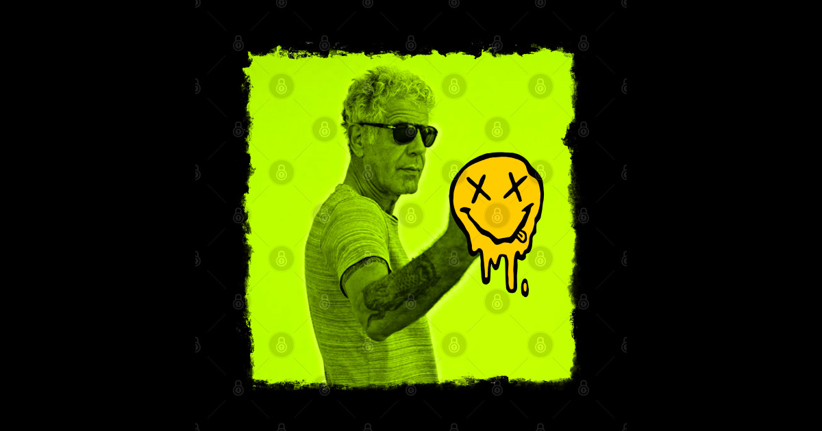 Anthony Bourdain Legend Middle Finger Meme - Anthony Bourdain - Sticker ...