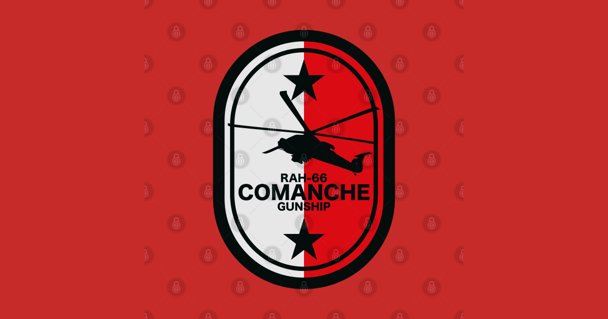 AH-66 Comanche (Front & Back Logo) - Army Helicopter Gunship - T-Shirt ...