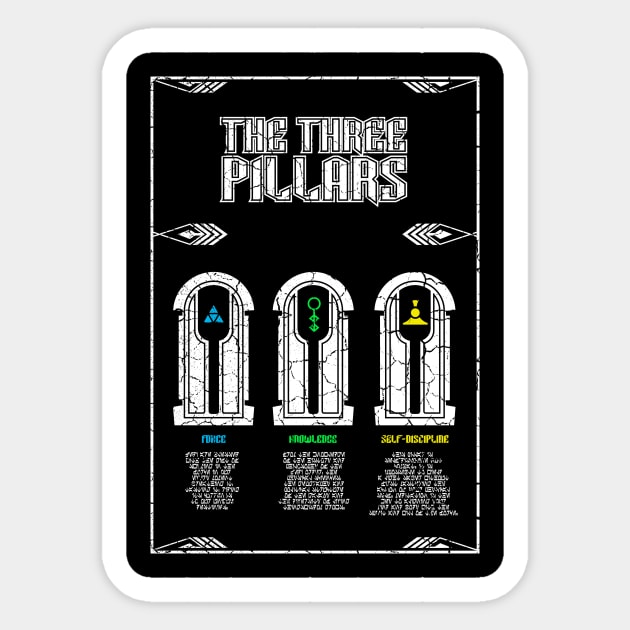 The Three Pillars - Jedi - Sticker | TeePublic