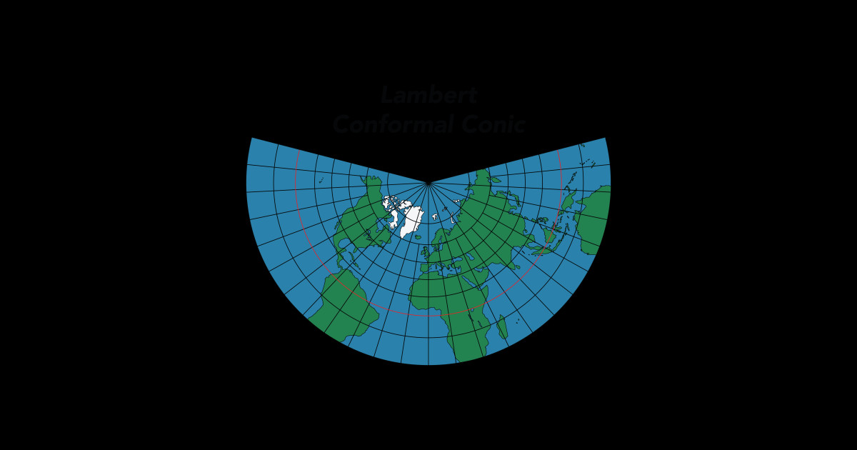 Lambert Projection - Gis - Sticker | TeePublic