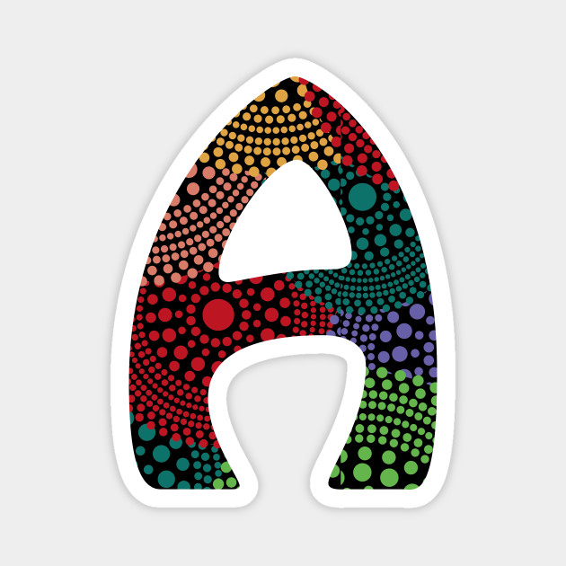 A ABoriginal Letter - Aboriginal Art Authentic - Magnet | TeePublic
