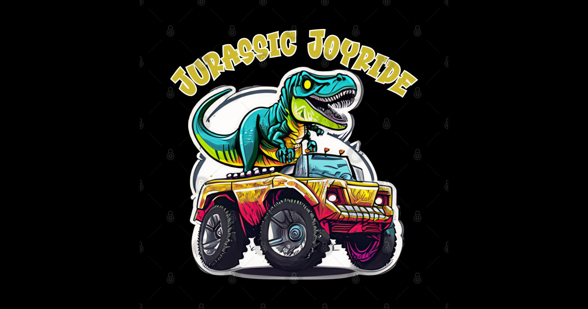 Jurassic Joyride - Dinosaur - Sticker | TeePublic
