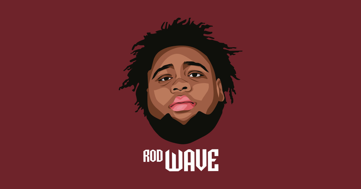 Big Head Cartoon Rod Wave - Rapper - T-Shirt | TeePublic
