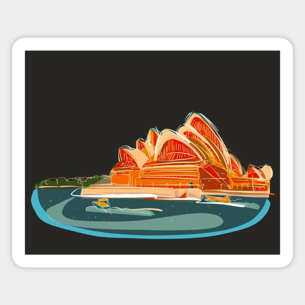 Sydney Opera House - Sydney - Sticker | TeePublic