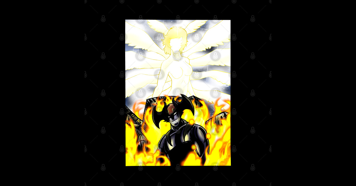 Devilman and Satan - Devilman - Sticker | TeePublic