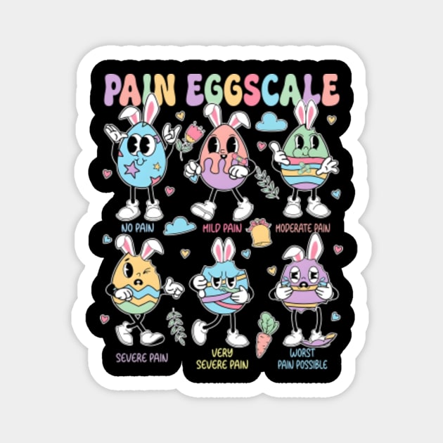 Easter Day Pain Scale - Easter Day Pain Scale - Magnet | TeePublic