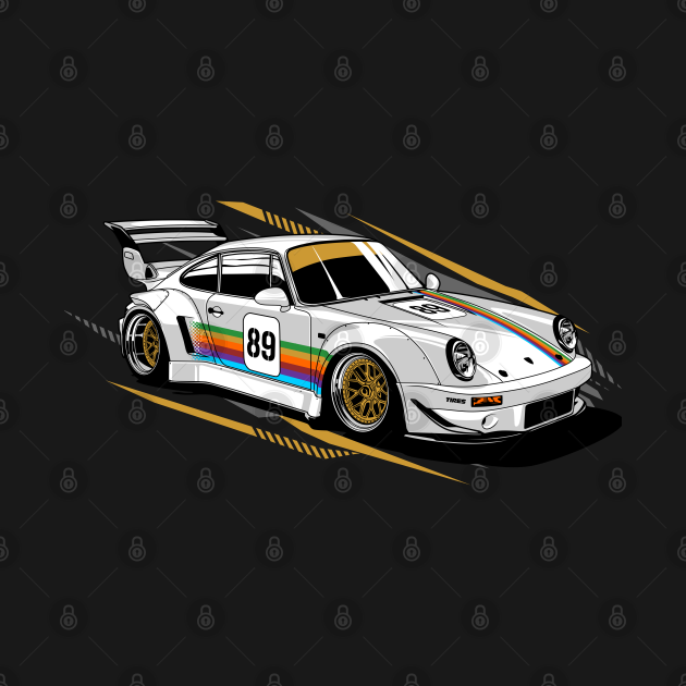 Classic 911 964 RWB JDM Race Car - Porsche 911 - T-Shirt | TeePublic