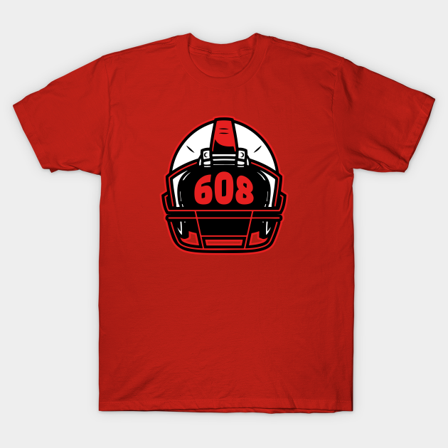 Retro Football Helmet 608 Area Code Madison Wisconsin Football ...