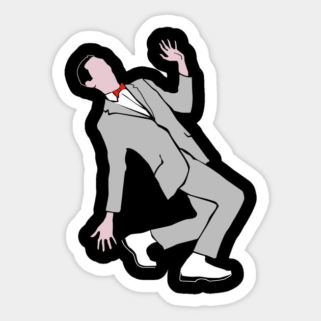 Pee-Wee Herman Dancing - Pee Wee Herman - Sticker | TeePublic