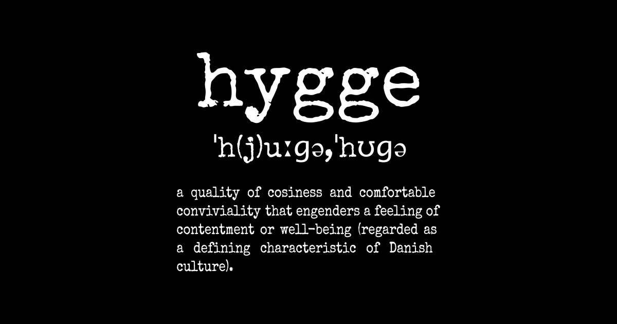 Hygge defined - Hygeg - Sticker | TeePublic