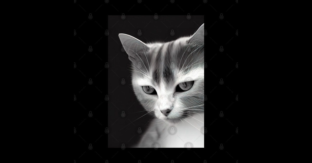 Charismatic cat pose portrait - Cat Portraits - Posters and Art Prints ...
