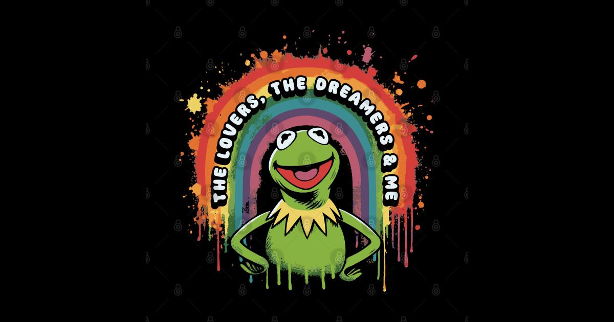 Rainbow Connection // Kermit Fan Art - Rainbow Connection - Sticker ...