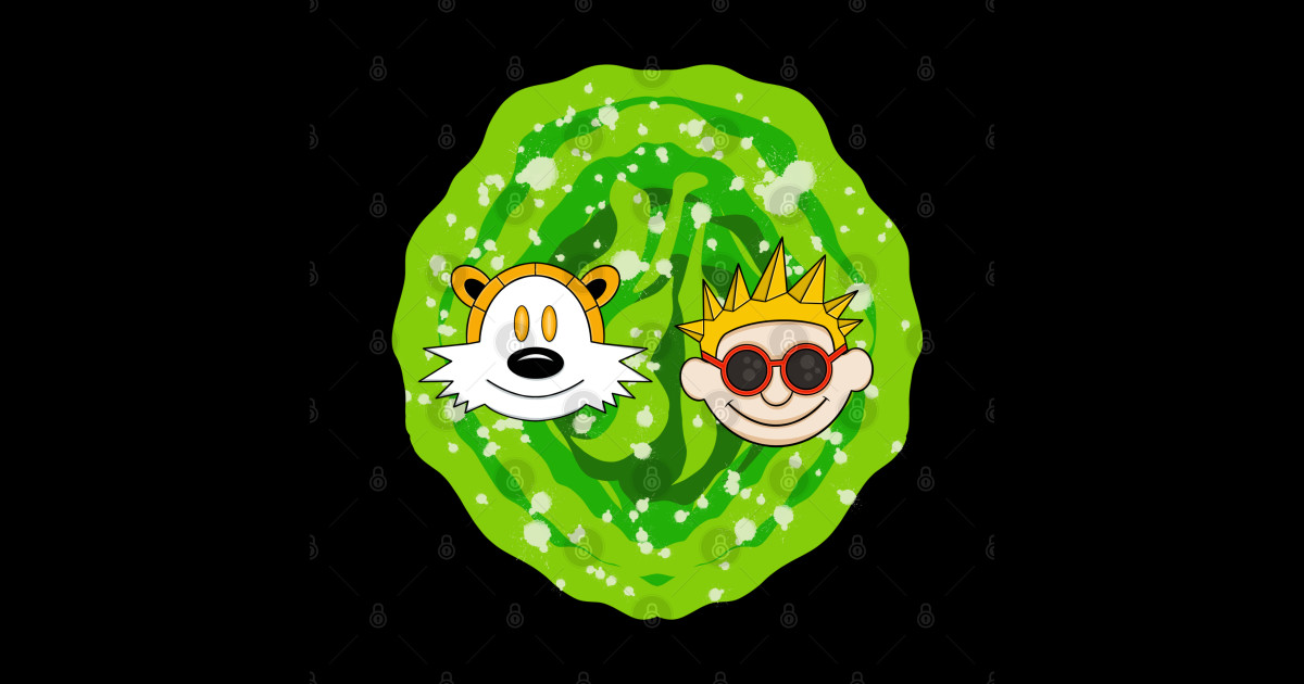 Two Head Calvin and Hobbes - Two Head Calvin And Hobbes - Sticker ...