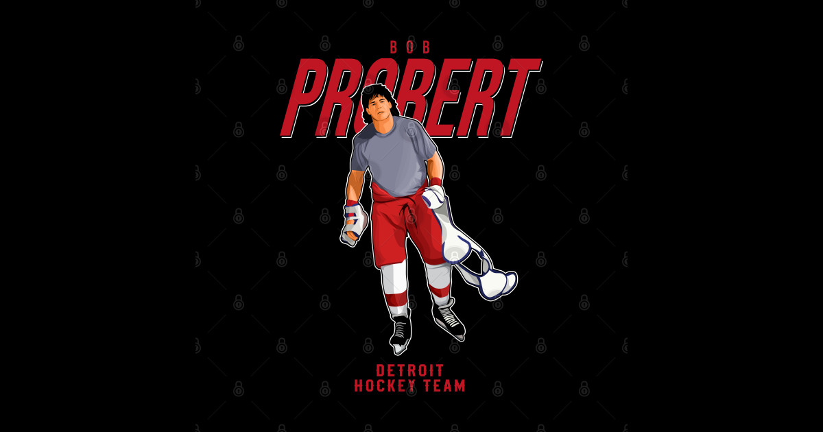 Bob Probert #24 Detroit Hockey Team - Bob Probert - Sticker | TeePublic