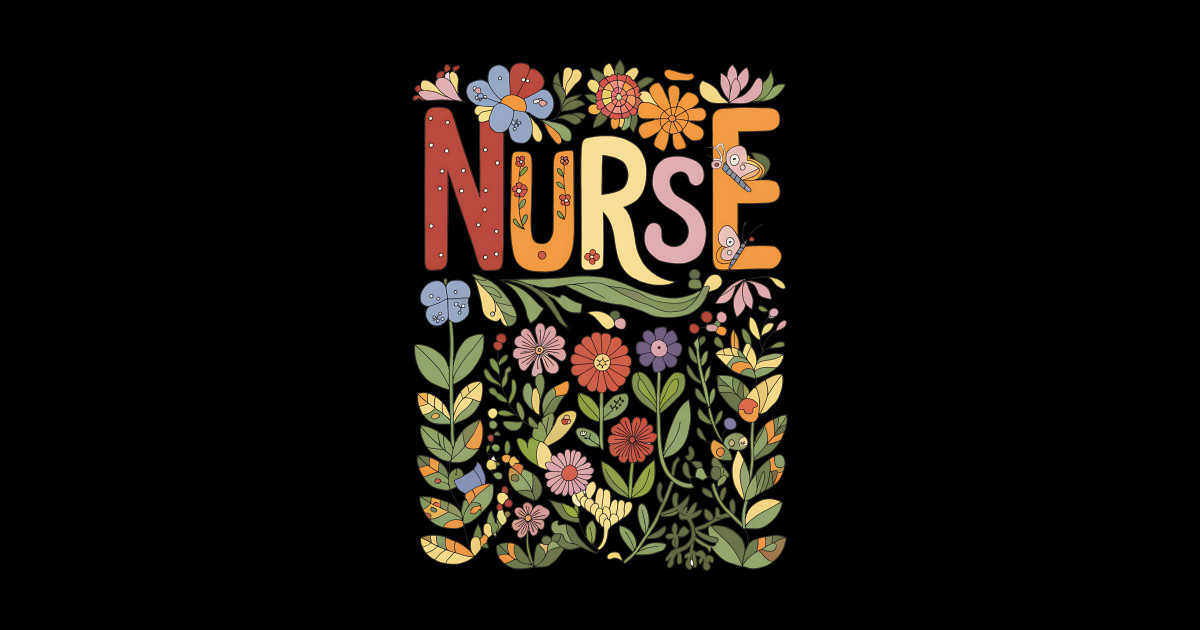 Nurse Easter Health Worker Spring Flowers - Nurse Easter Health Worker ...