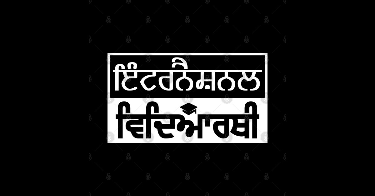 INTERNATIONAL VIDYARTHI - STUDENT - Punjabi - Sticker | TeePublic