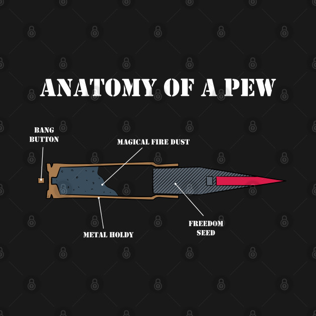 Anatomy of Pew - Bullet - T-Shirt | TeePublic