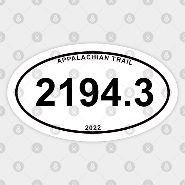 Appalachian Trail Mileage 2022 - Appalachian Trail - Sticker | TeePublic