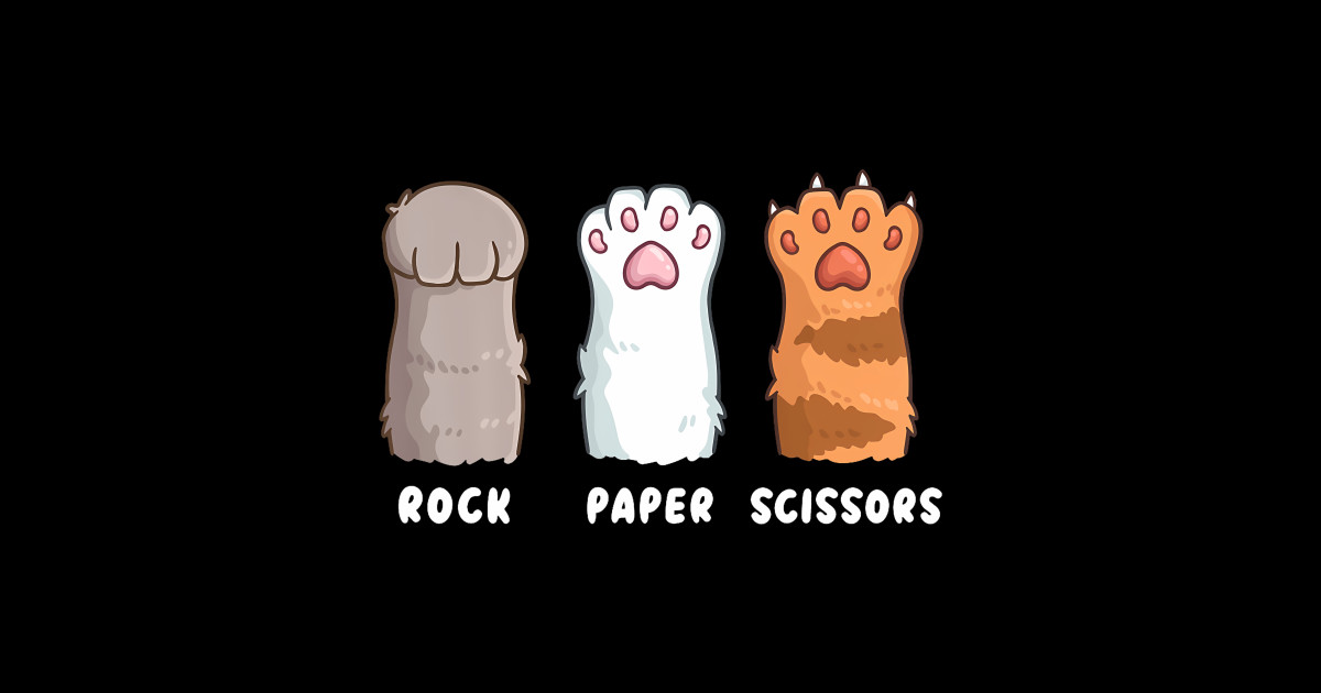Cat Rock Paper Scissors - Cat - Sticker | TeePublic