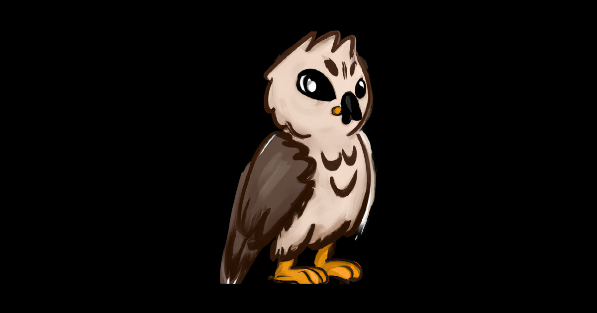 Cute Hawk Drawing - Cute Hawk - Sticker | TeePublic