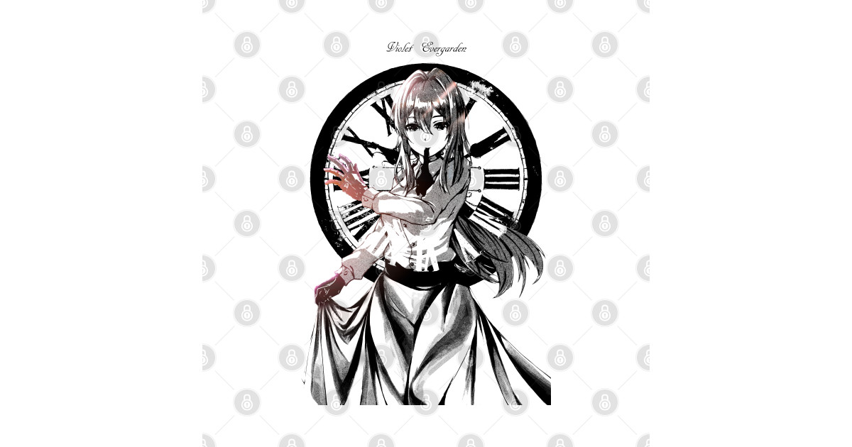 Vintage clock Evergarden - Violet Evergarden - T-Shirt | TeePublic