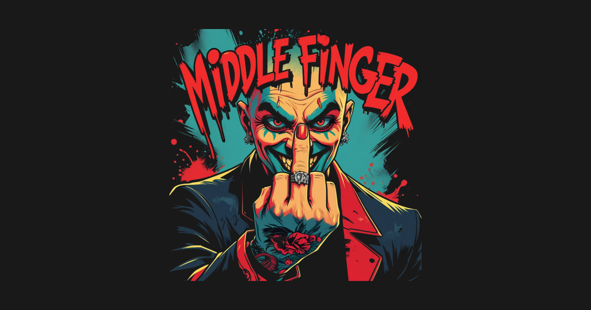 middle finger - Funny Quote - T-Shirt | TeePublic